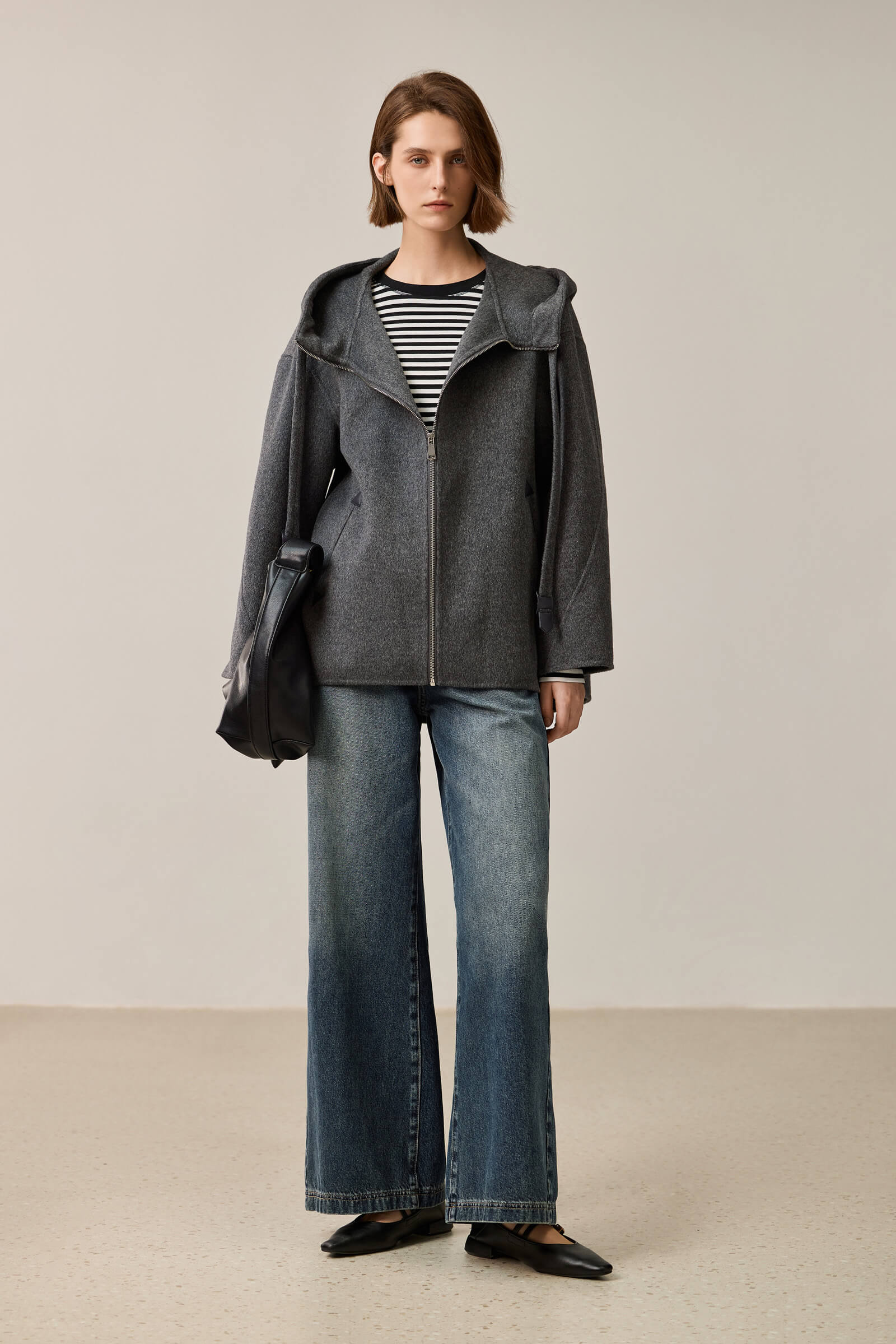 LILY 100% Wool Hooded Double-Faced Coat – LILY Official Store