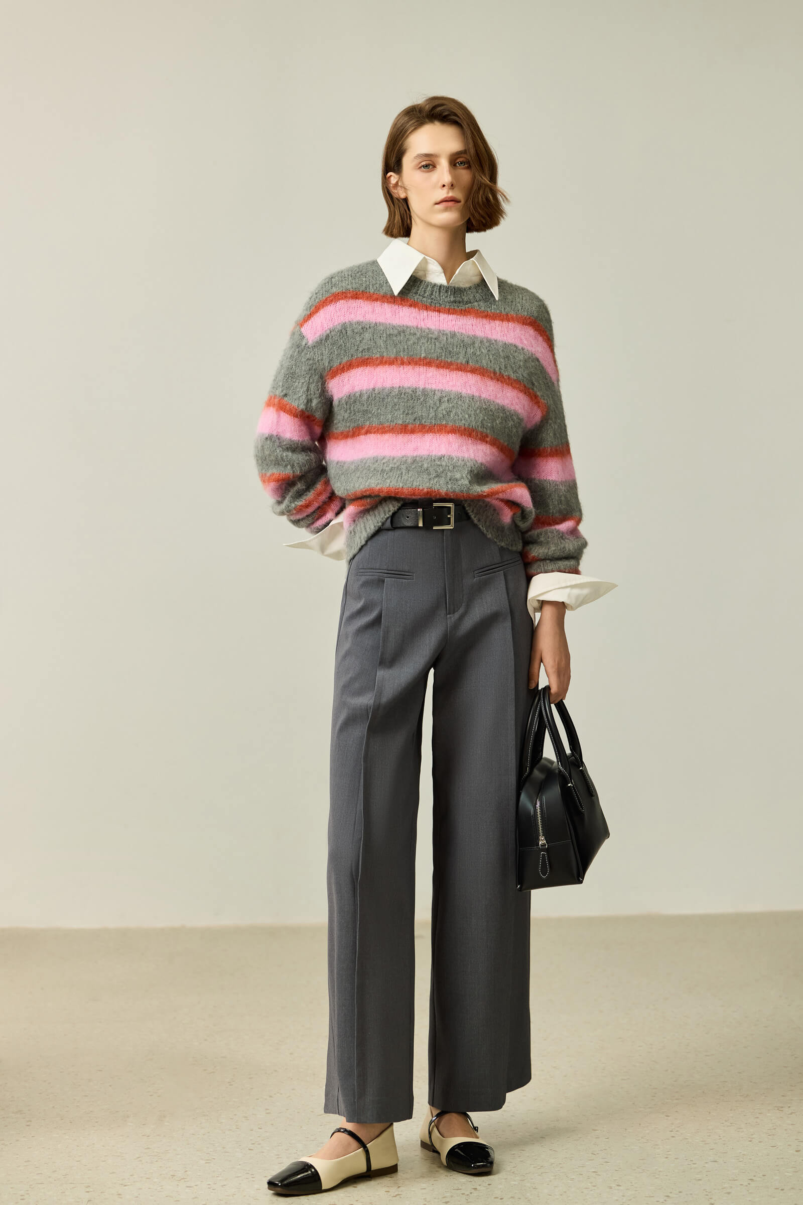 LILY Cozy Color-Block Striped Sweater – LILY Official Store