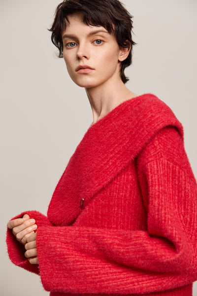 LILY Chic Off-Shoulder Cowl Neck Crop Sweater – LILY Official Store