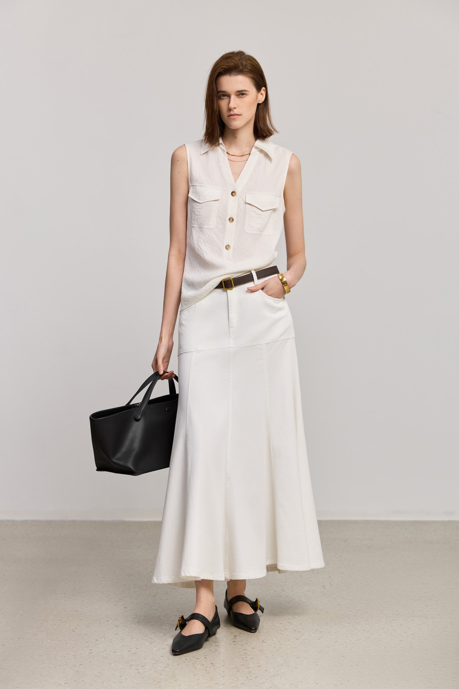 LILY Old Money Linen-Blend Bias-Cut Top – LILY Official Store