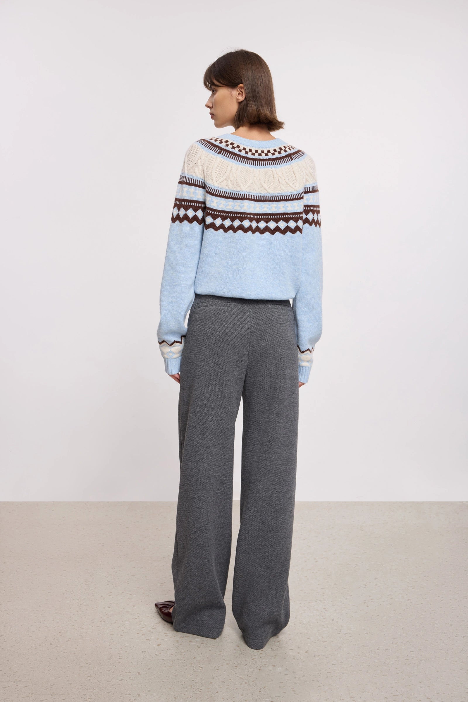LILY Wool-Acetate Knit Wide-Leg Pants – LILY Official Store