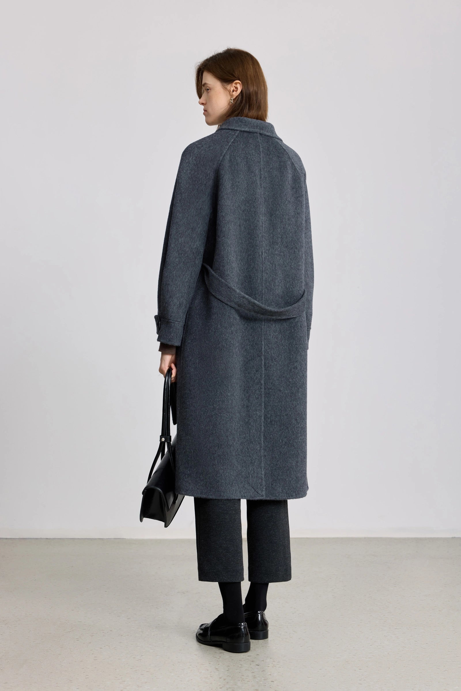 LILY 100% Wool Funnel Neck Belted Coat – LILY Official Store